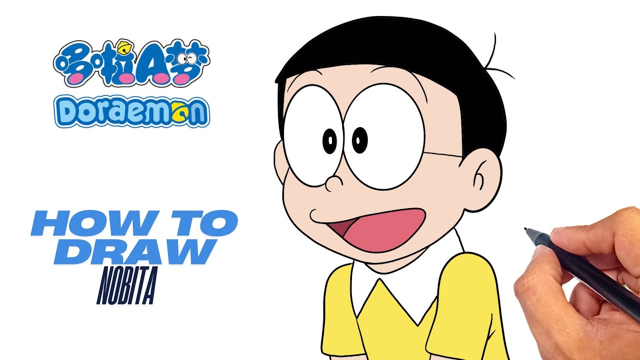 How to draw Nobita from Doraemon - Easy Anime Drawing step by step ...