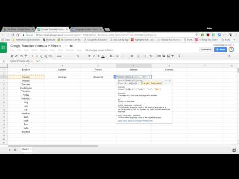 Time to Talk Tech : Google Translate Equation in Sheets - quickly see a ...
