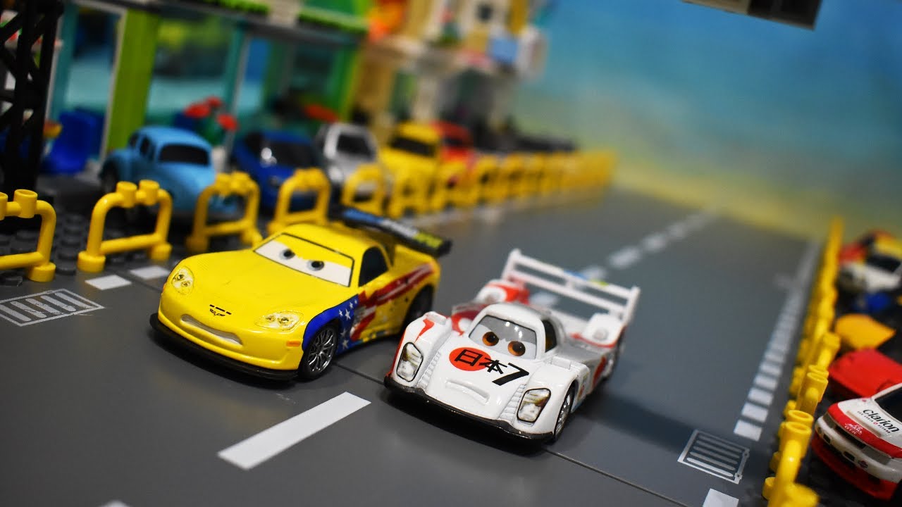Pixar Cars World Grand Prix - Dual Racing Semi-Final : Jeff Gorvette VS ...