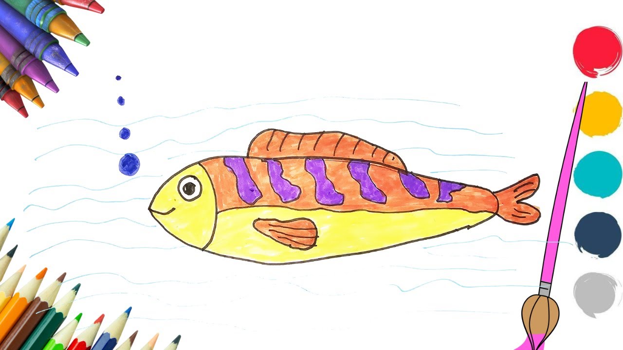 How to Draw a Fish! 🎨🐟 | Drawing A Mackerel Fish | Fun & Easy Drawing ...