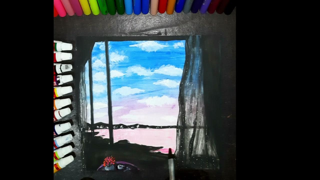 Beautiful window scenery drawing | Painting 🎨 | watercolor | Best ...