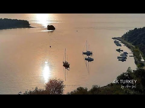 4K Turkey Vacation - Relaxing Music & Beautiful Beach Sunset | 1 HOUR Ambient Video