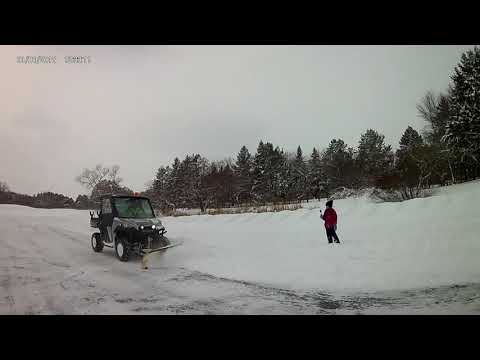 Plowing Snow with Polaris Ranger - YouTube