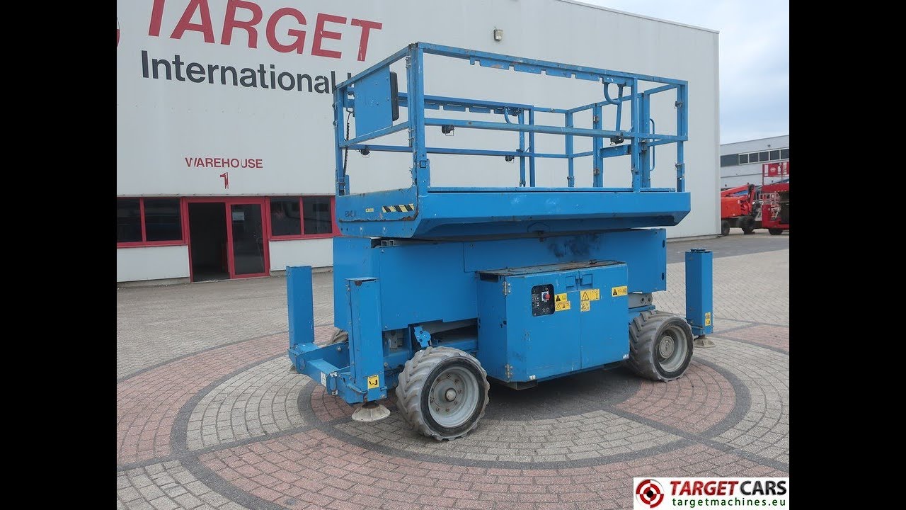 780714 GENIE GS-4069DC ELECTRIC SCISSOR WORK LIFT GS4069 W/JACKLEGS ...