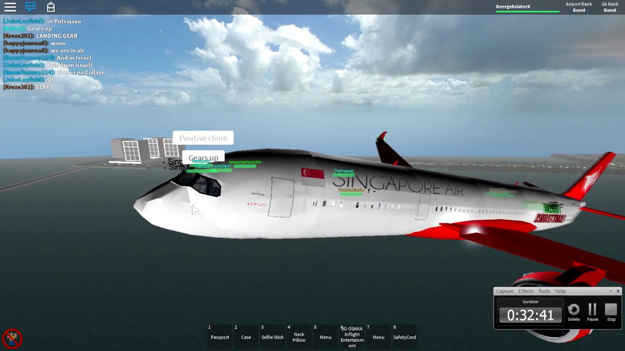 ROBLOX - SG Air A350-900 | Singapore to Japan 2016 - YouTube