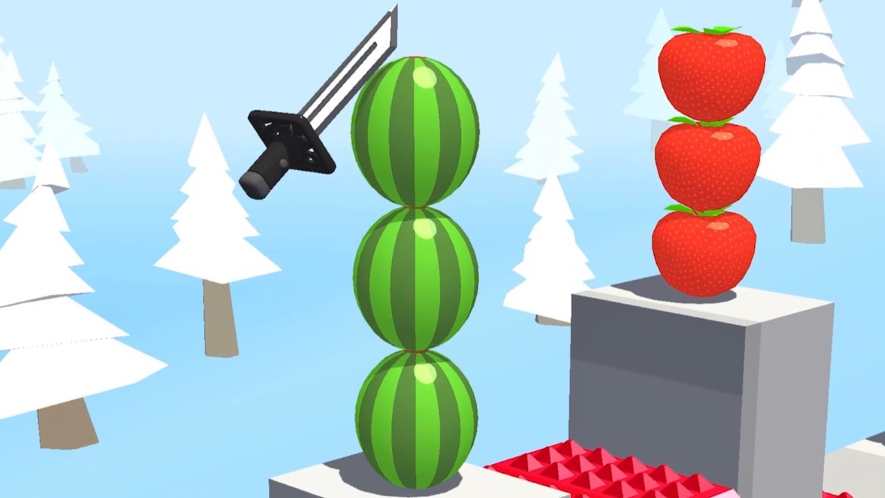 Slice it all! Very satisfying and relaxing slicing game - YouTube