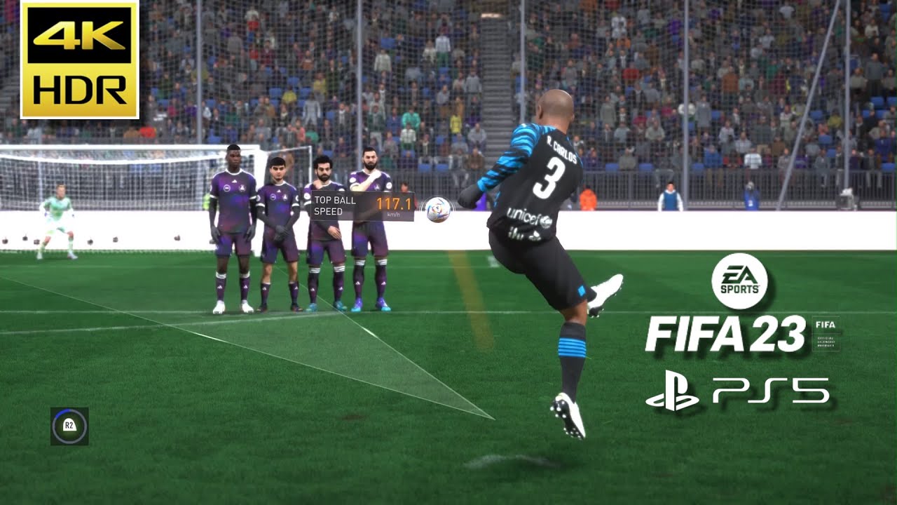 FIFA 23 Legends - Roberto Carlos Iconic Freekick Recreated - PS5 ...