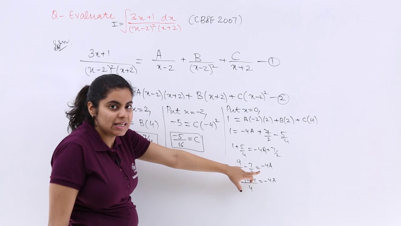 Class 12th Integral Of 3x 1 x 2 2 x 2 By Partial