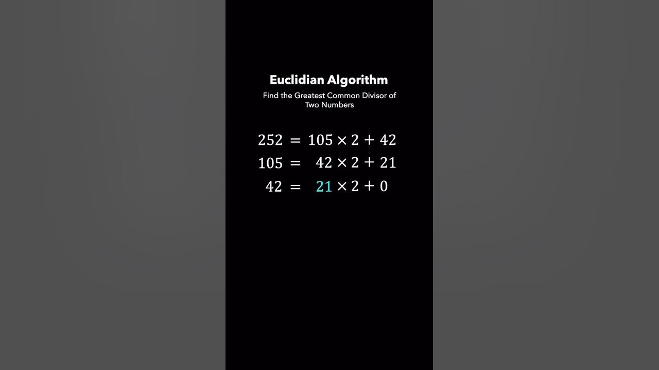Euclidean Algorithm for finding GCD(A,B) - YouTube