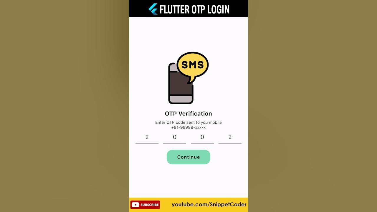 Flutter OTP Login Using NodeJS API #shorts - YouTube