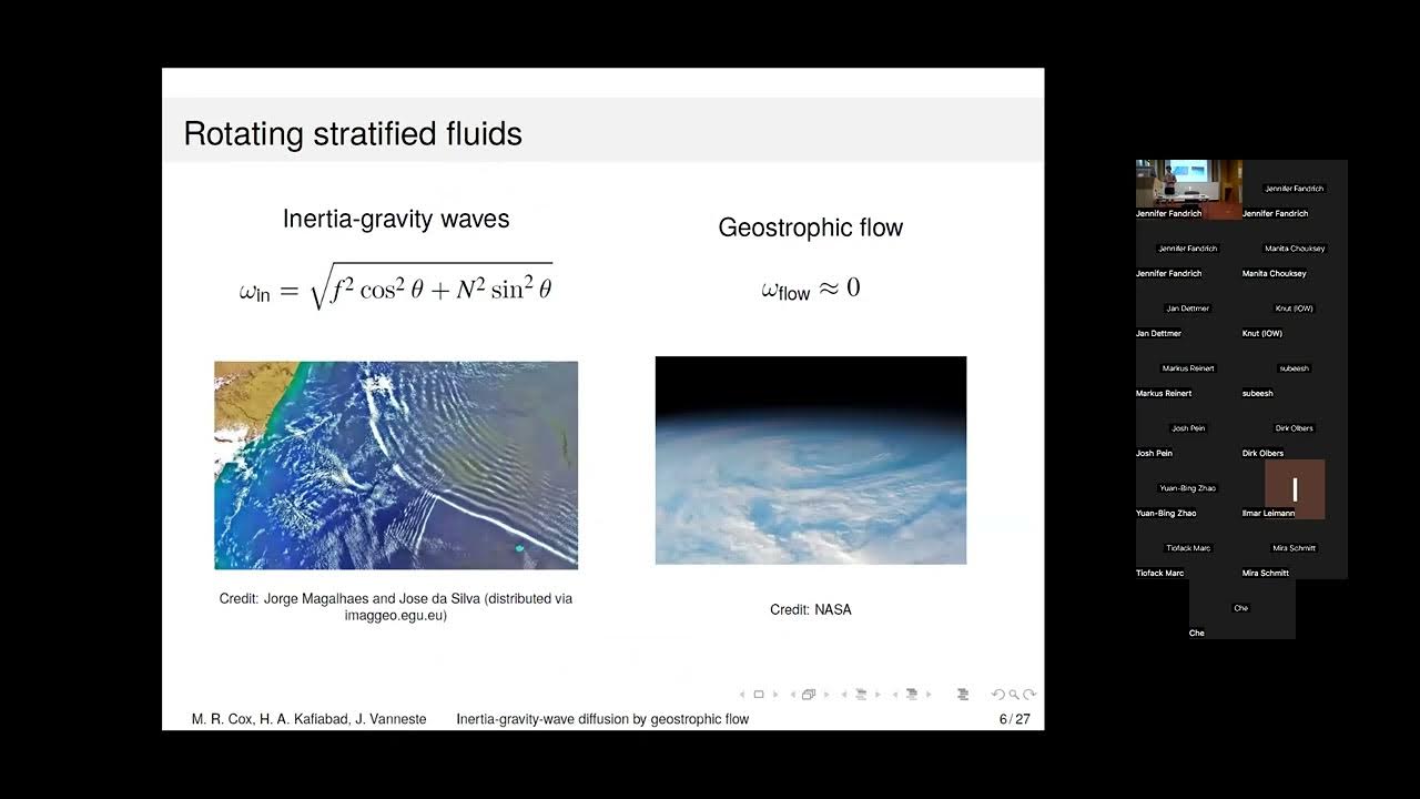 TRR181 Seminar Series: "Inertia-gravity-wave diffusion by geostrophic turbulence...", by Michael ...