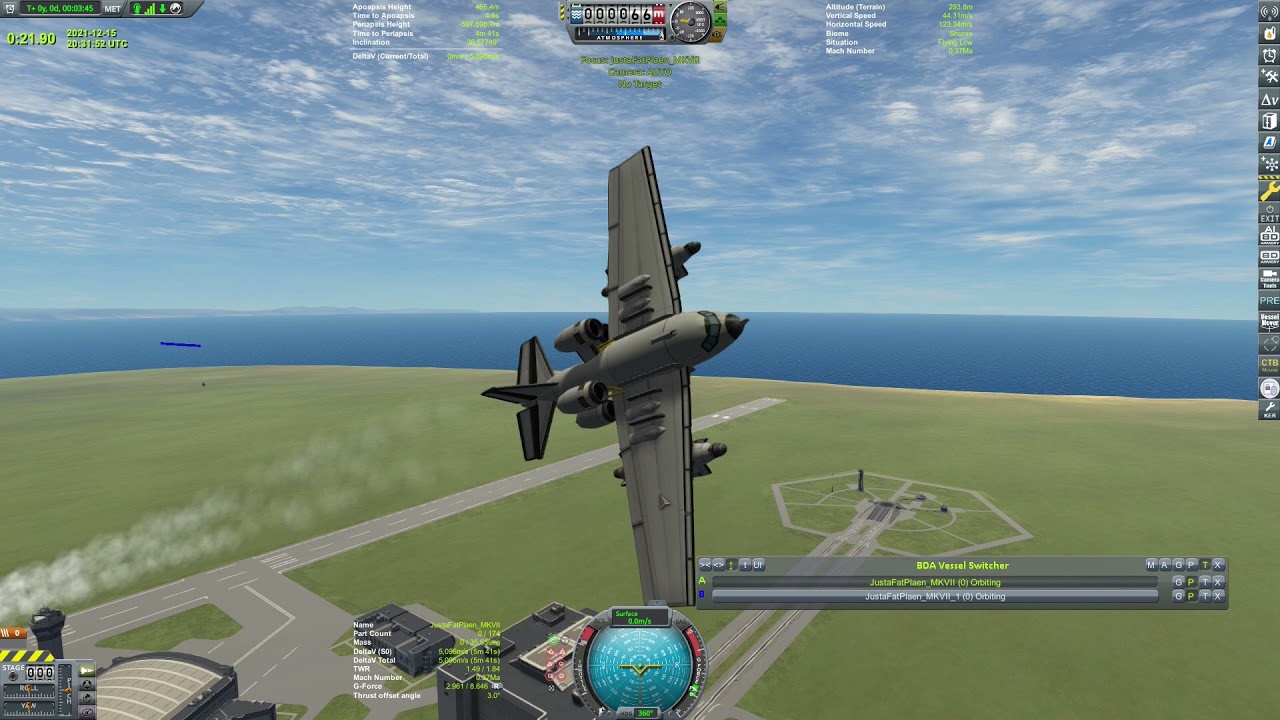 KSP 1.1.2.2 BDA For Runway Project Testing Modular Missiles - YouTube