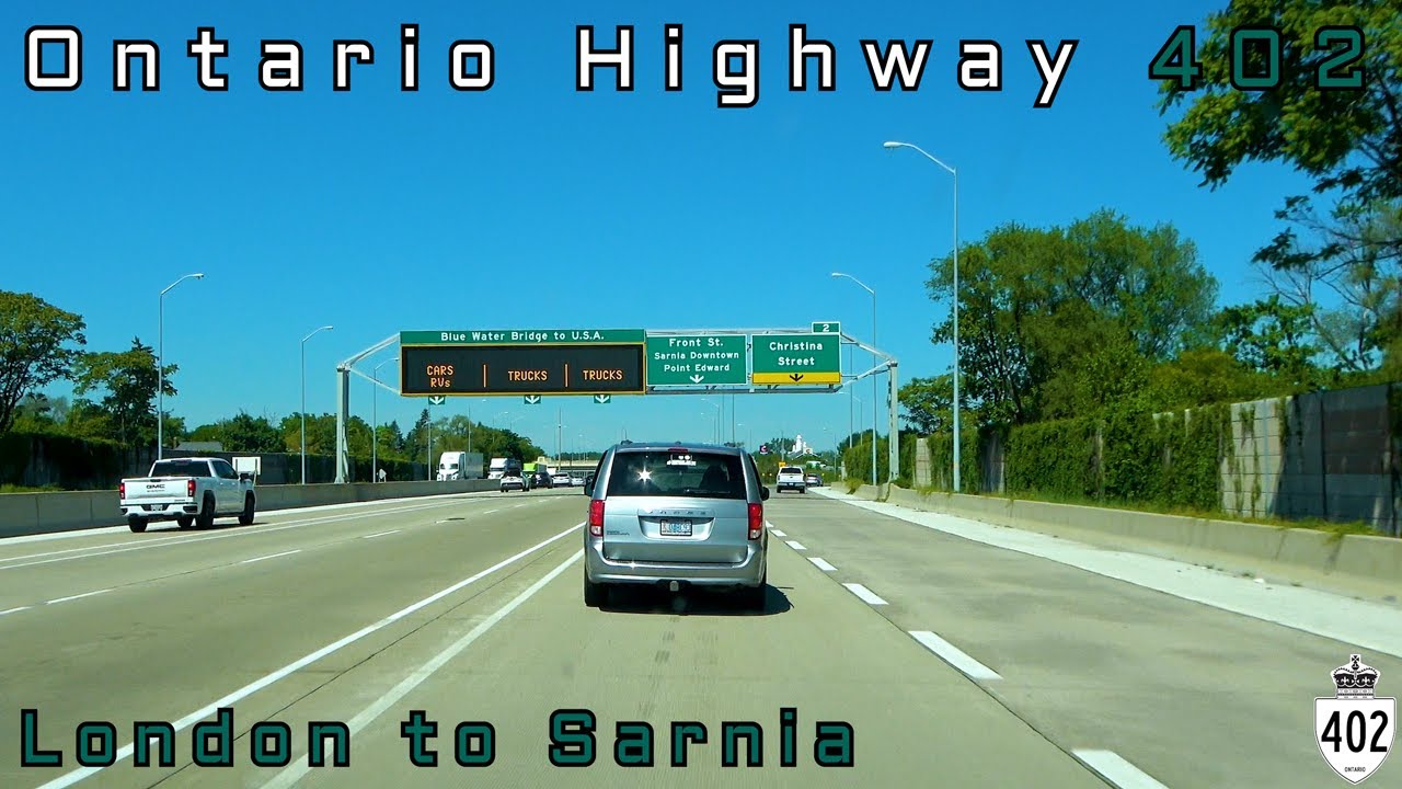 Ontario Highway 402 WB - London to Sarnia - YouTube
