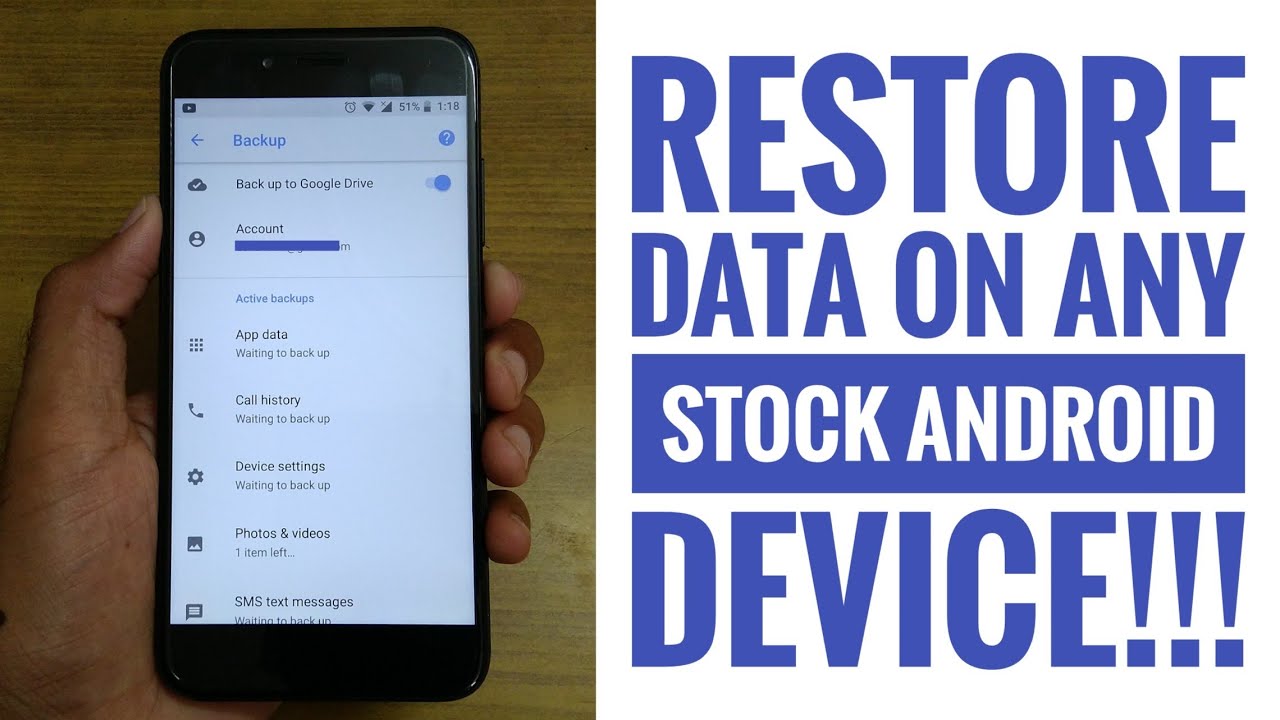 How To Restore Data From Google Account On Any Stock Android Smartphone Ft Mi A1 YouTube How To Restore Data From Google Account On Any Stock Android Smartphone Ft Mi A1 YouTube