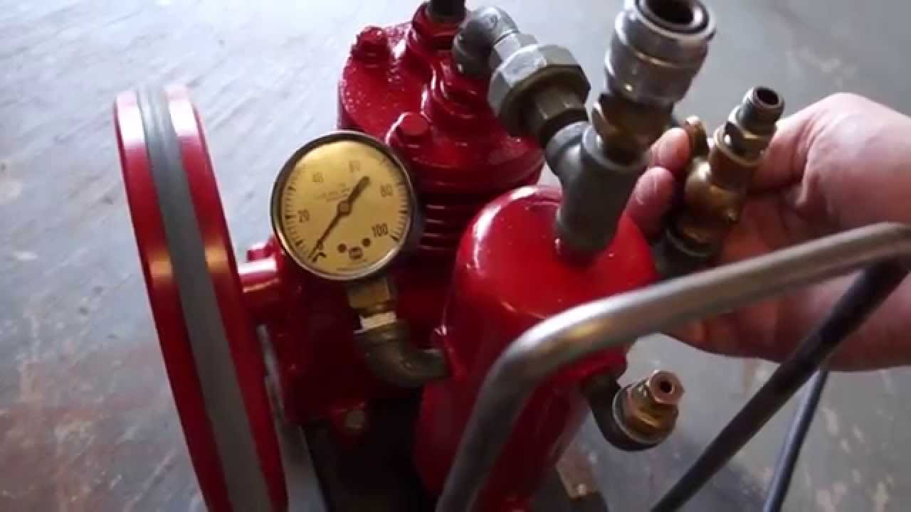 Vintage Webster Air Compressor...running - YouTube