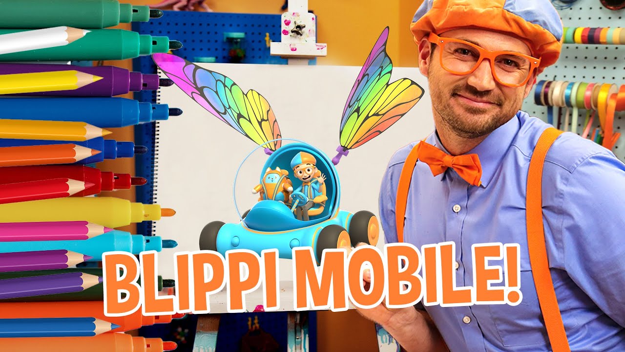 How To Draw the Blippi Mobile | Draw with Blippi | Arts and Crafts For ...