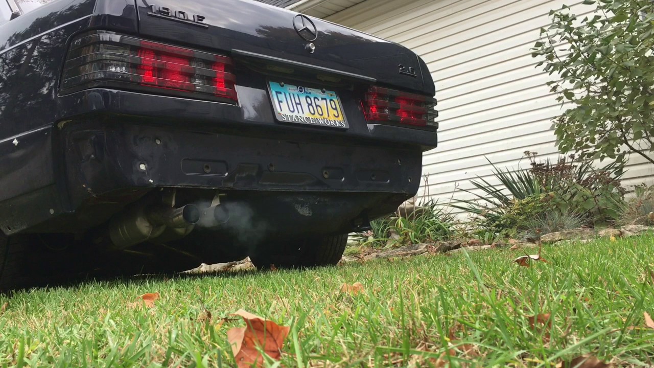 190e Custom Exhaust - YouTube