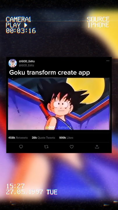 Goku first time transform create app#dbs #goku #dragonball - YouTube