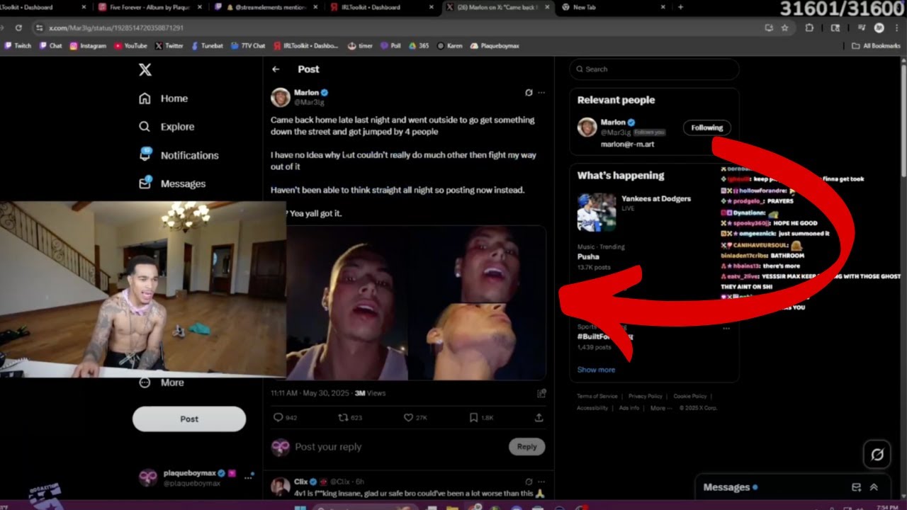 Plaqueboymax Reacts To Marlon Jumped - YouTube