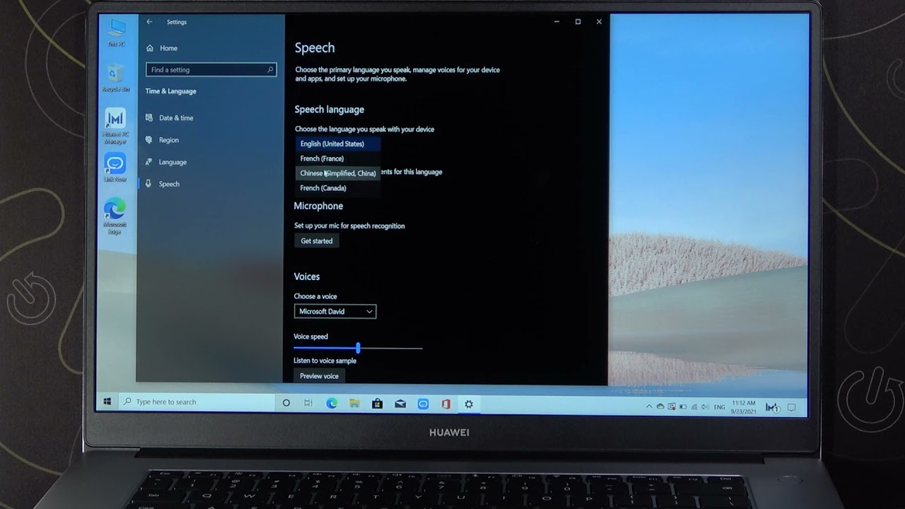 How To Change Speech Voice Language In Huawei MateBook D15 Set Up Windows 10 Speech Voice how-to-change-speech-voice-language-in-huawei-matebook-d15-set-up-windows-10-speech-voice