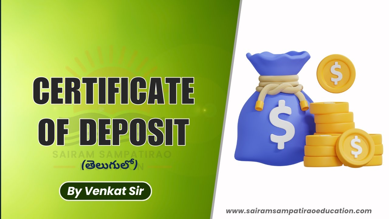 Certificate of Deposit (తెలుగులో) - YouTube
