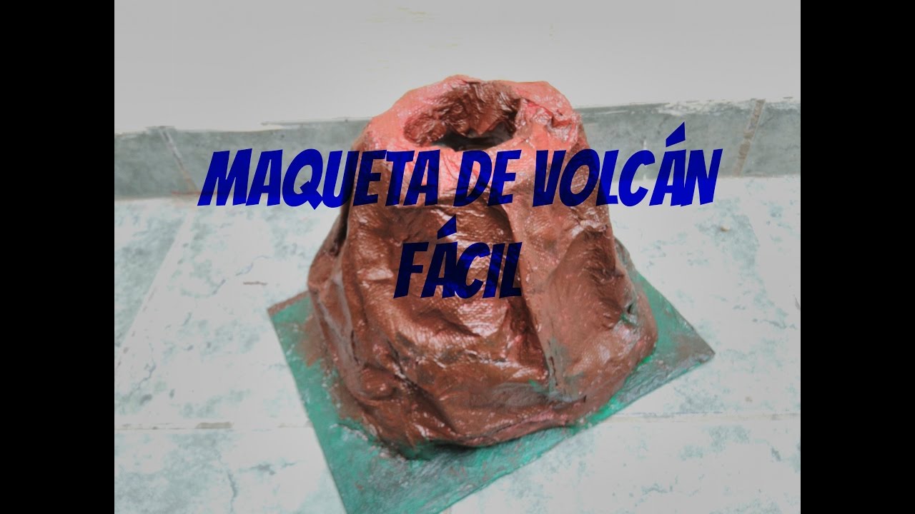 Maqueta de volcán fácil + erupción (periodico y botella) - YouTube