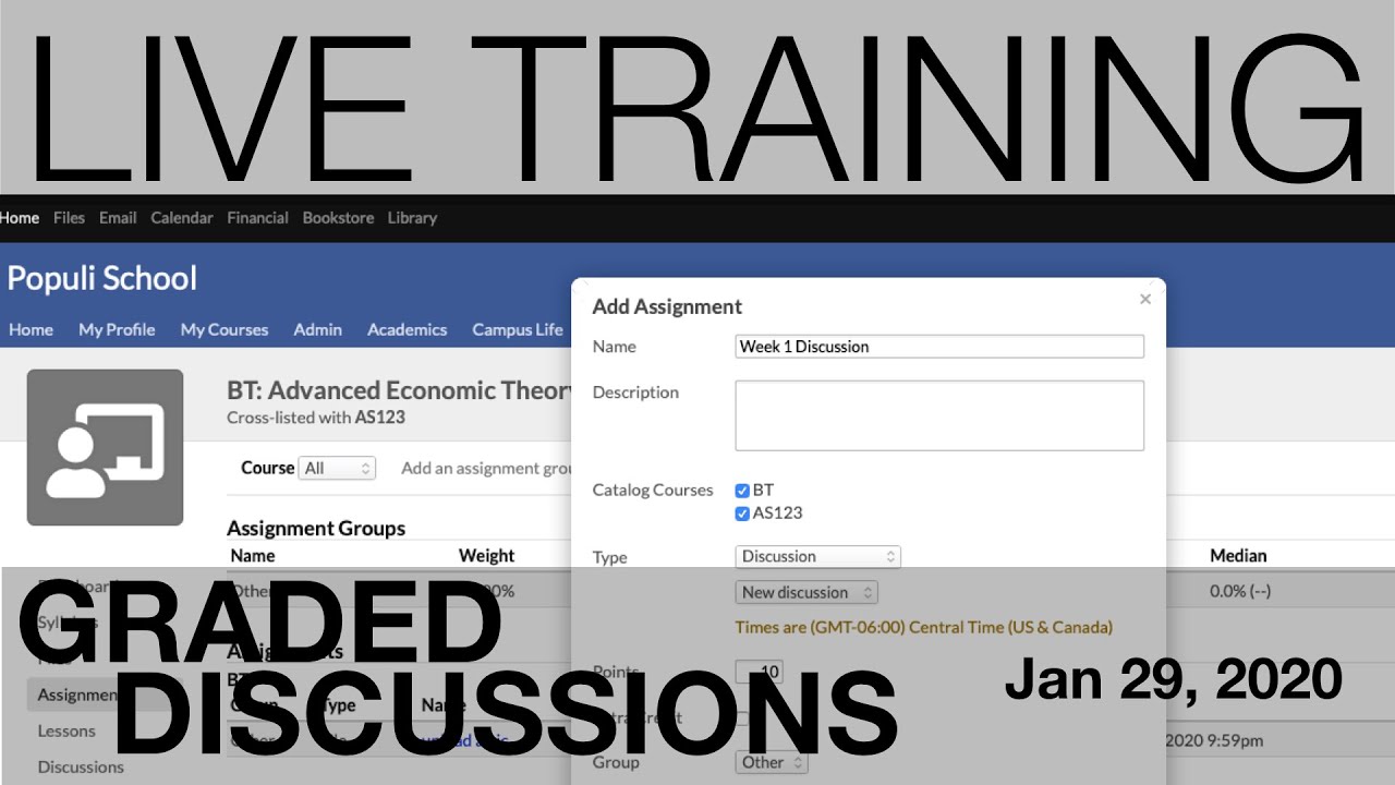 Graded Discussions | Live Training (1/29/2020) - YouTube