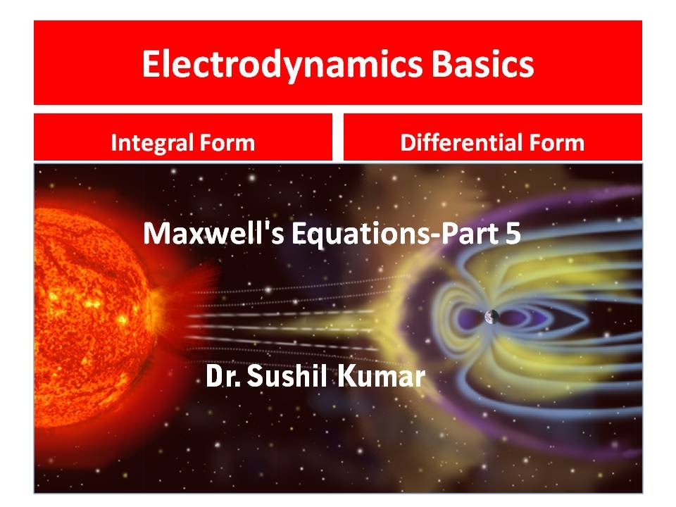 Electrodynamics Basics Maxwells Equation In Integral And Differential