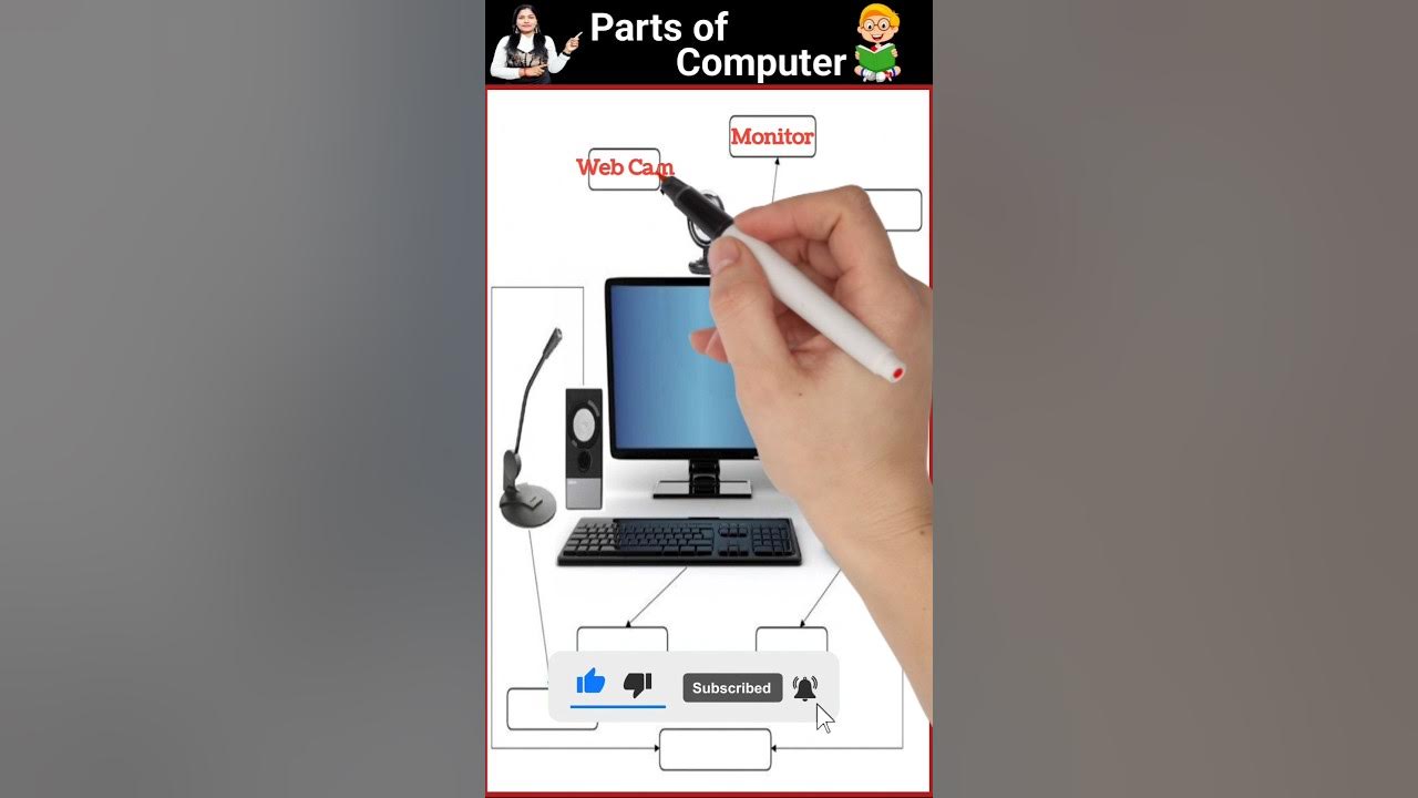 Parts of computer, computer basics, computer knowledge, computer worksheet, #shorts - YouTube