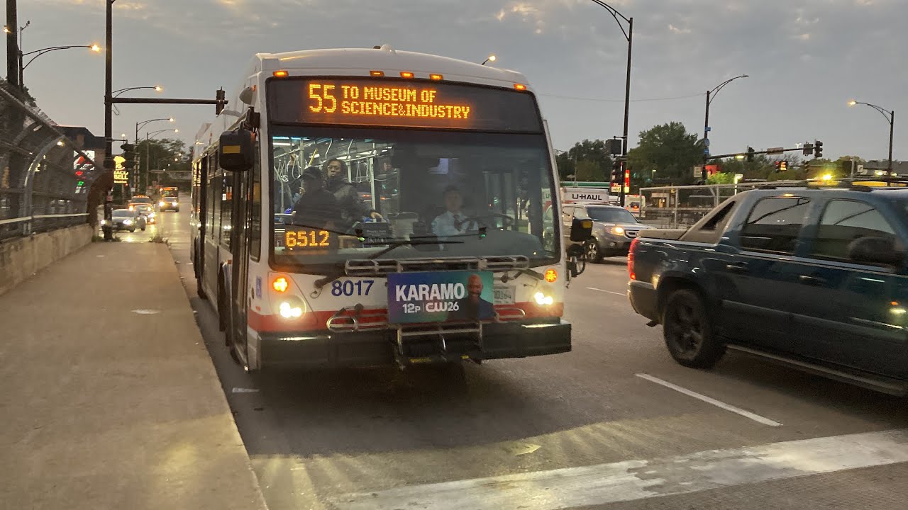 CTA Bus Ride 55 Garfield From Garfield Red Line To 55th/Cottage Grove ...