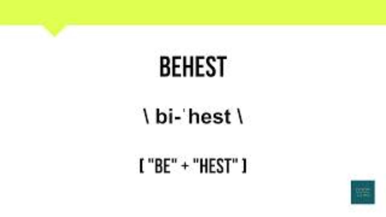 How To Pronounce Behest | Meaning | Pronunciation - YouTube