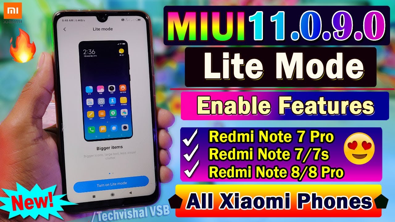 MIUI 11.0.9.0 Update New Hidden Features Lite Mode | MIUI 11 Lite Mode ...