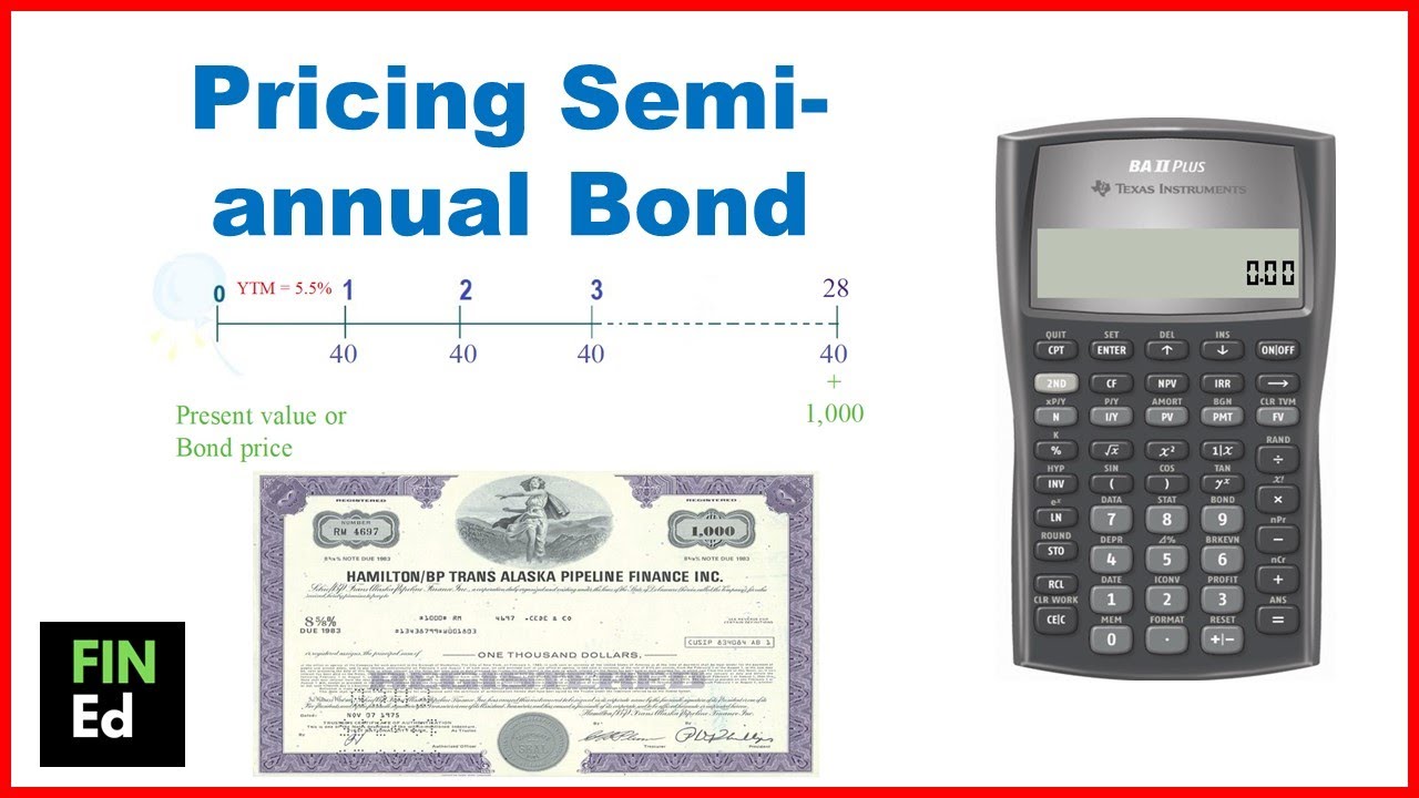 Bond pricing semi-annual coupon | Bond Value | FIN-Ed - YouTube