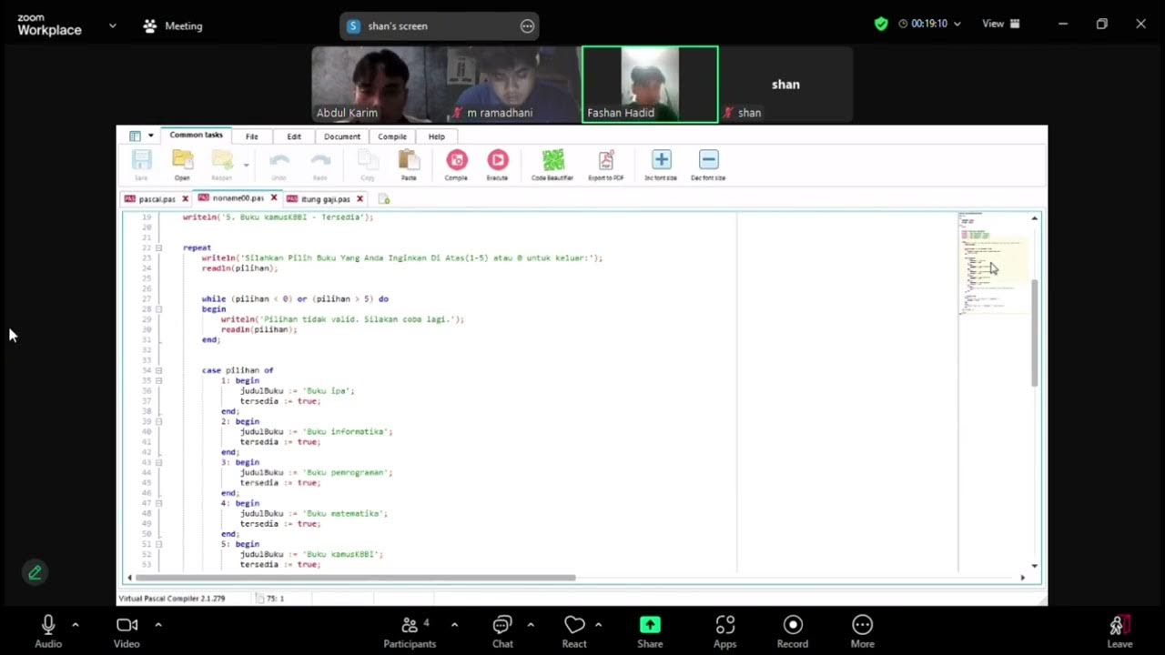 TUGAS AKHIR PEMROGRAMAN KELAS RH TEMA PEMINJAMAN BUKU PERPUSTAKAAN ...