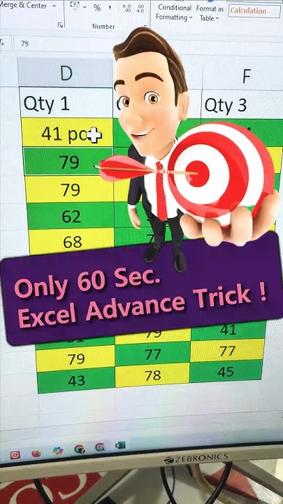 🎯🎯excel Advance Trick 😎60 Sec Excel Trick Shorts Ytshorts Excel