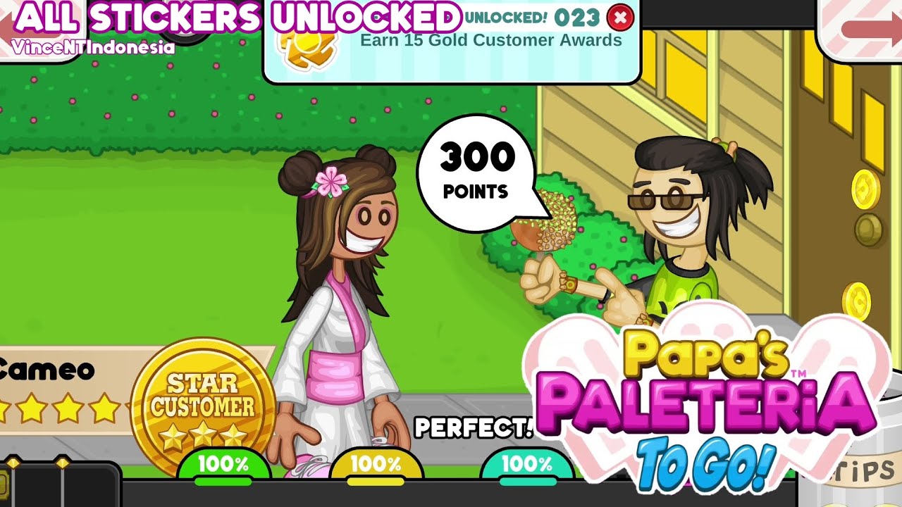 Papa's Paleteria To Go! - All Stickers Unlocked (Perfect Day) - YouTube