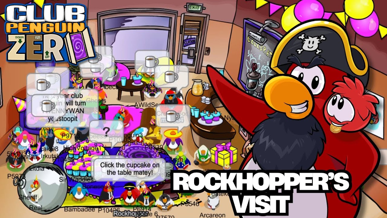 MEETING ROCKHOPPER 🏴‍☠️ SURPRISE VISIT 💙 | CLUB PENGUIN ZERO - YouTube