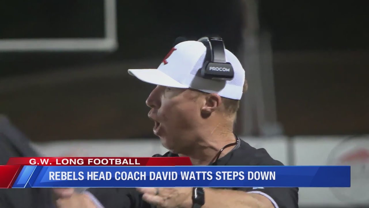 G.W. Long Head Football Coach David Watts Steps Down - YouTube