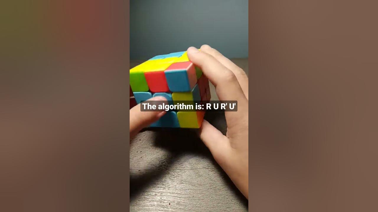 how to do right hand algorithm with a Rubik's cube - YouTube