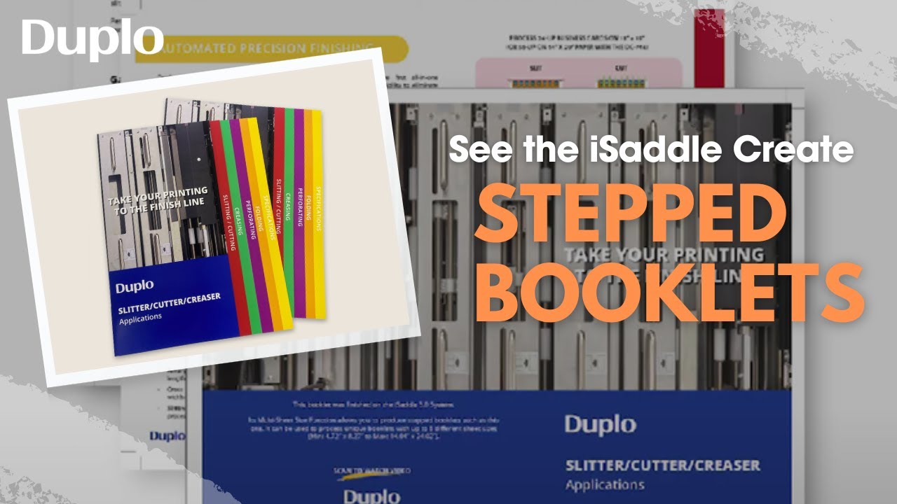 Stepped Booklets Made Easy with Duplo iSaddle 5.0 - YouTube