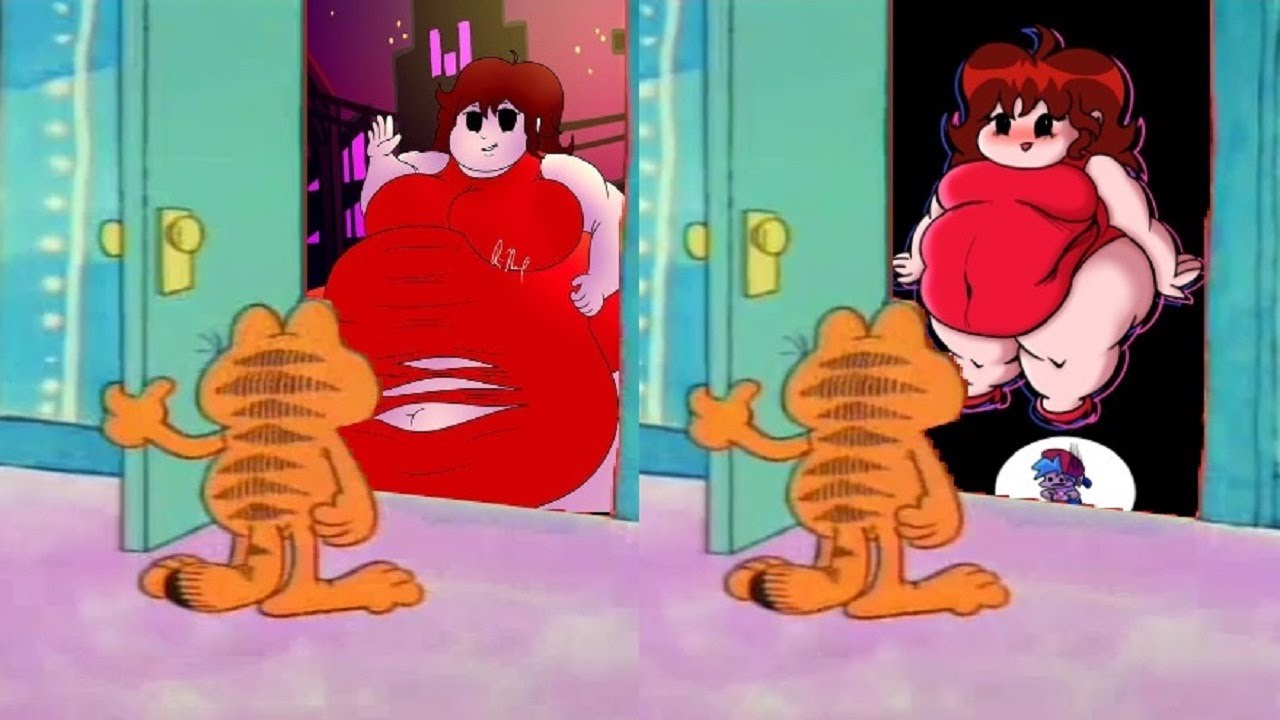 Garfield Answers The Door To Fat Girlfriend FNF - YouTube