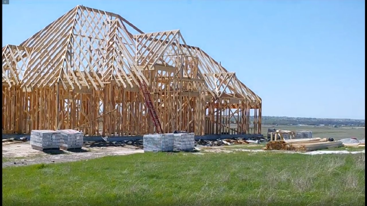 Amazing Construction! Build A Wonderful Wooden Frame House - YouTube