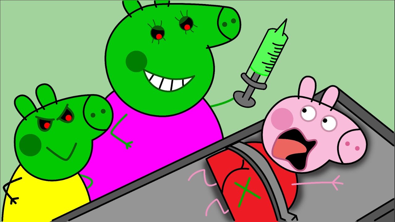 Peppa In Danger!!!, Peppa Injected With Poison Liquid By Zombie | Peppa ...