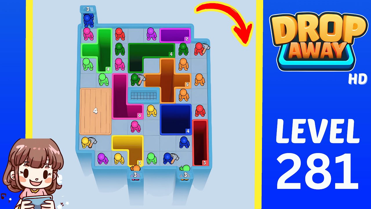 Drop Away Level 281 Solution Walkthrough - YouTube