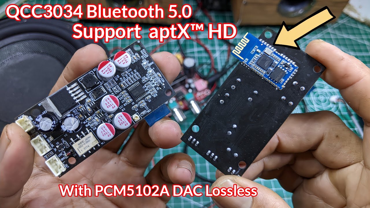 TEST REVIEW QCC3034 BLUETOOTH 5.0 SUPPORT APTX ™ dan APTX ™ HD WHIT ...