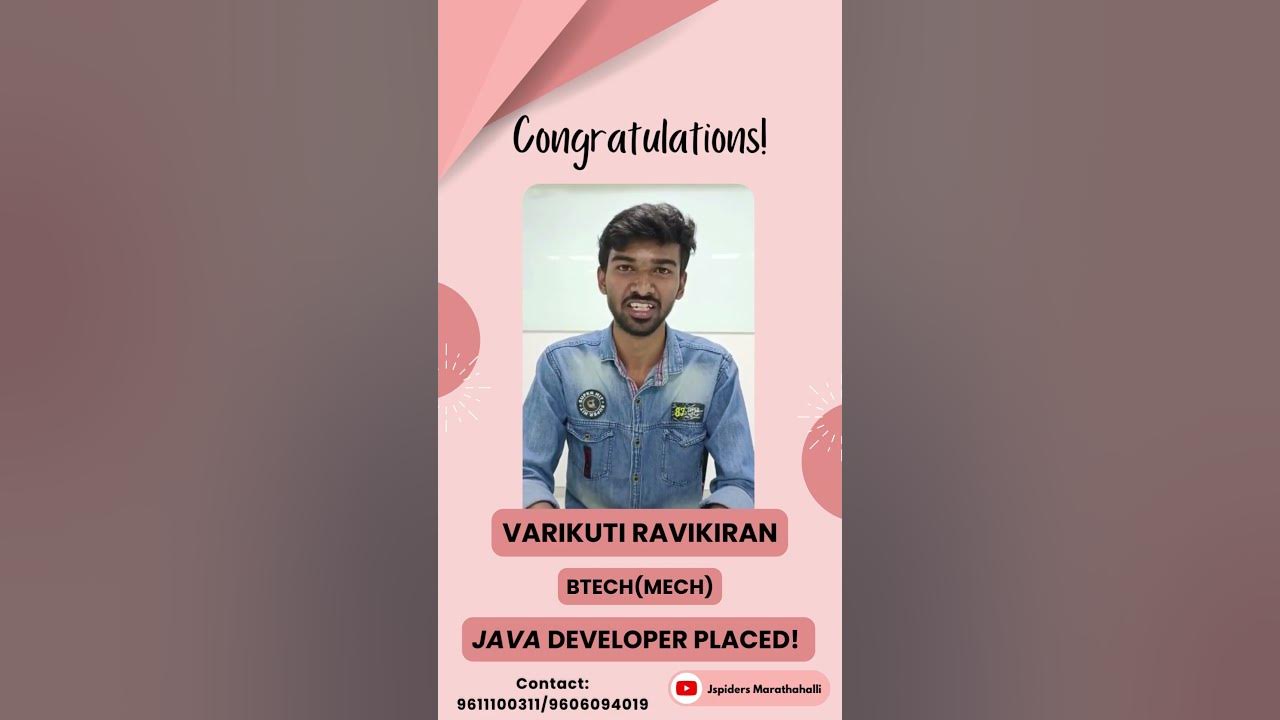 Student Successfully Placed | Python Full Stack Development | Jspiders ...