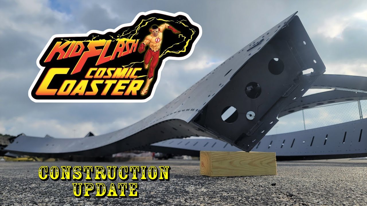 Six Flags Fiesta Texas Kid Flash Cosmic Coaster Construction Update 6. ...