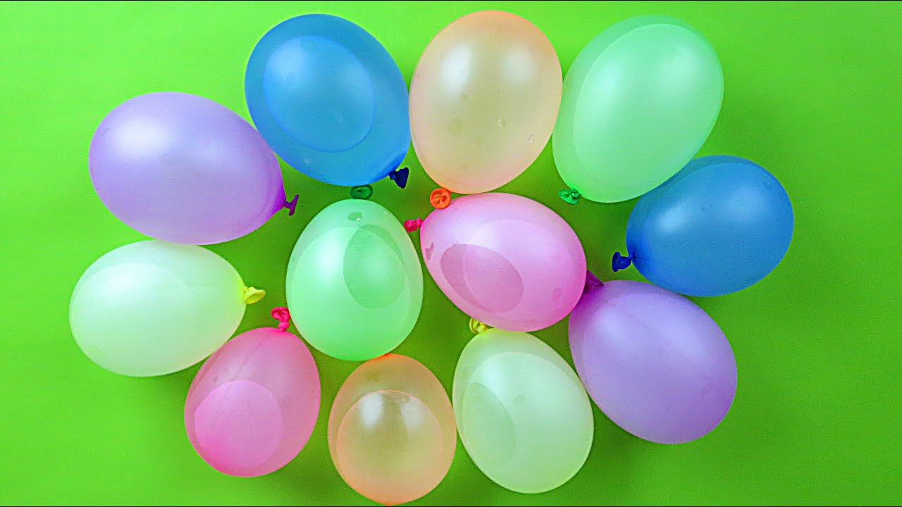 Learn Colors w/ Water Balloons! Colour Lesson with a Splash! Water ...