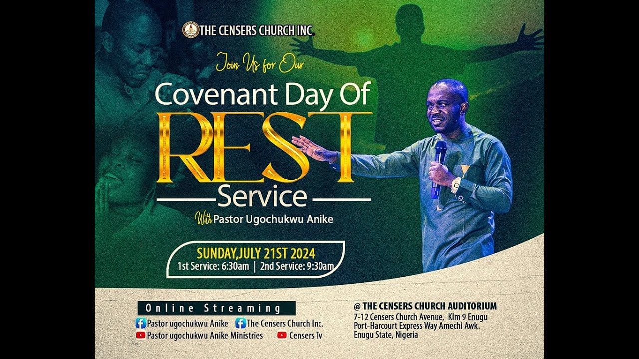 COVENANT DAY OF REST (2ND SERVICE) // 21ST JULY 2024 - YouTube