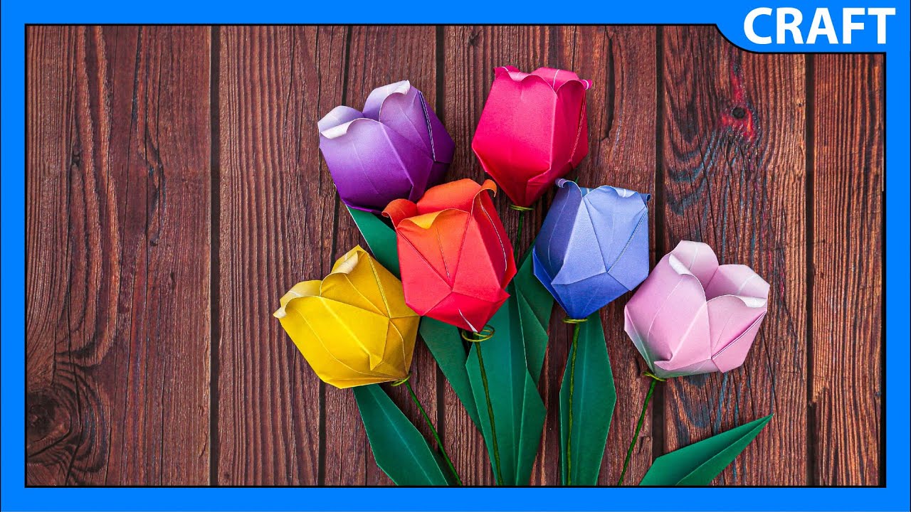 How To Make A Paper Tulip Crafts At Home YouTube how-to-make-a-paper-tulip-crafts-at-home-youtube
